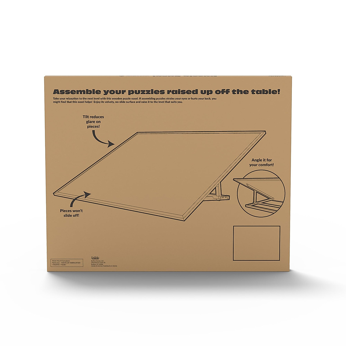 Buffalo Games - Fully Assembled Puzzle Easel - Jigsaw Puzzle Accessory - Mat Surface Puzzle Area - Adult Puzzles up to 2000 PC