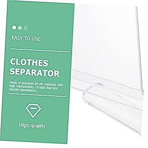 Parliky 2pcs Wardrobe Partition Drawer Dividers Shelf Separator Clear Clothes Organizer Book Dividers for Shelves Shelf Divider Clear Closet Organizer Drawer Separators Transparent Acrylic