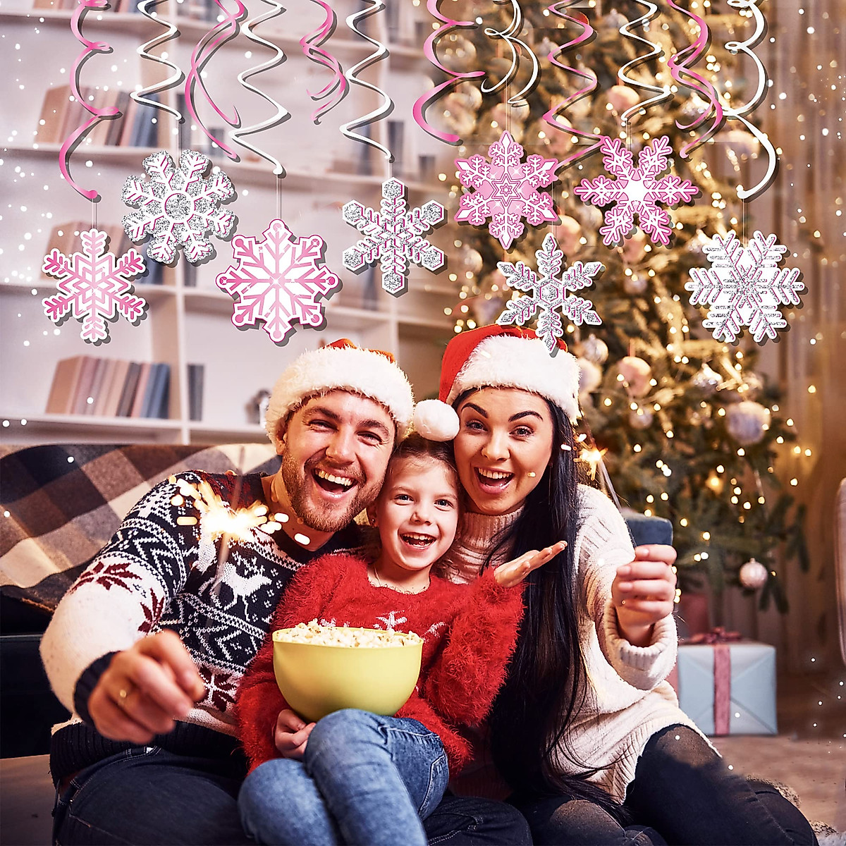 Winter Party Decorations,Winter Decorations Indoor,Snowflakes Hanging Swirl Decorations,Christmas Party Decorations,Themed Party for Birthday,Baby Shower