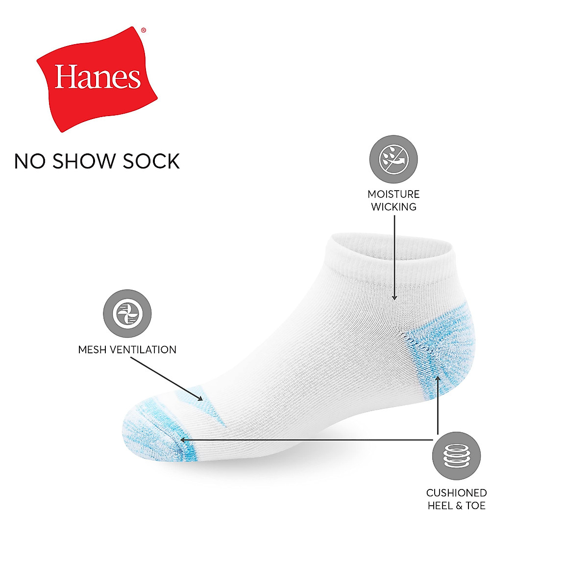 Hanes girls Cool Comfort Ankle Multipack fashion liner socks, Banded Assorted, Large US 12 Pair