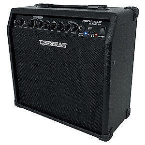 Rockville G-AMP 30 Watt Guitar Combo Amplifier Amp w/Bluetooth+Footswitch+Mic