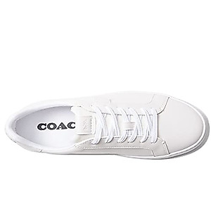 COACH Lowline Leather Low Top Optic White 9 D (M)