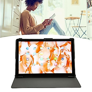 DAUZ 10.1 Inch Tablet, 8GB 256GB Black 5G WiFi Tablet Supports Fast Charging 8MP 16MP 8 Core CPU 100-240V for Business for Android 12 (US Plug)