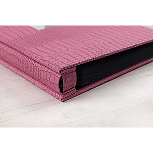 potricher Leather Photo Album 4x6 300 Photos for Family Wedding Anniversary Baby Vacation (Pink, 300 Pockets)