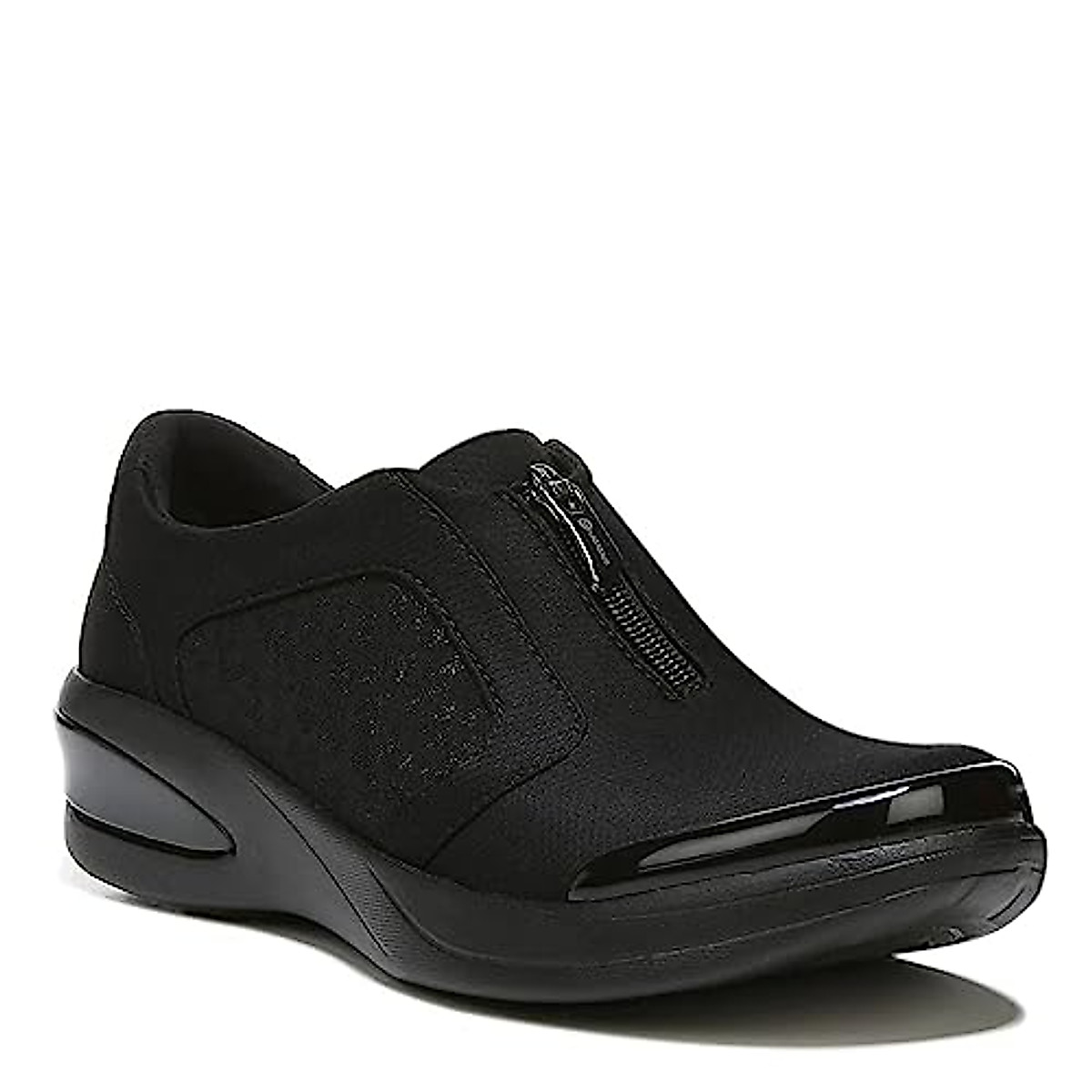 BZees Womens Florence Loafer, Black/Leopard, 7 US