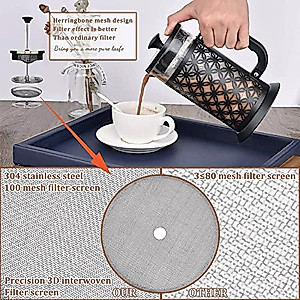 SDFGH Best French Press Coffee Maker 34oz, Coffee French Press,Coffee & Tea Pot,5 Layers Of Filter Element ,Two-way Water Ou