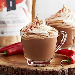 Numi Organic Hot or Cold Drinking Chocolate, Dash of Salt, Touch of Chili, Kick of Mocha with Natural Wooden Measuring Scoop and Bag Clip | (3) 6.3 Ounce Bags | Gourmet Paleo Friendly Vegan Drinking Cocoa mix for any occasion!