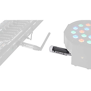 Rockville 2.4GHZ Wireless DJ Receiver w/ 9 Hour Rechargable Battery (DMX-WRE),Black