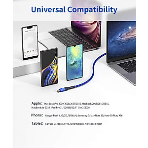 JSAUX USB C to USB C 3.1 Gen 2 Cable 10Gbps Data Transfer 3.3ft, 4K Video Monitor Video Cable 100W PD Fast Charging Thunderbolt 3 Compatible with MacBook Pro, MacBook Air, iPad Pro, Galaxy S2, Pixel