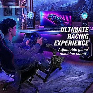 CXRCY Racing Wheel Stand Compatible with Logitech G920 G29 G27 G25 Gaming Cockpit Height Adjustable Foldable Gaming Racing Simulator Steering Wheel Stand,Wheel and Pedals Not Included