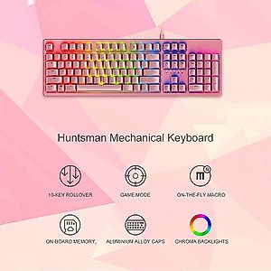 Feiyx Mechanical Gaming Keyboard RGB LED Backlit Wired Keyboard with Switches for Windows Mac PC Gamers