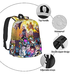 Wiqodme Un-der_tale Backpack Men Women Computer Bag Laptop Daypack for Casual Travel