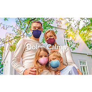 Dolce Calma KN95 Face Mask, 50 Pack Individually Wrapped, 5-Ply Breathable and Comfortable Multicolor Masks for Men and Women, Adjustable Nose Clip & Flexible Earloop KN95 Mask