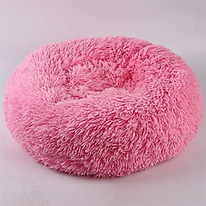 WXBDD Cats Cushion Bed Winter Warm Sofa Pet Kennel Super Soft Fluffy Comfortable for Large Dog House Bed (Color : White-Dinosaur Doodle4, Size : 70cm)