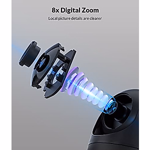 NETVUE Indoor Camera, 1080P FHD 2.4GHz WiFi Pet Camera, Home Camera for Pet/Baby, Dog Camera 2-Way Audio, Indoor Security Camera Night Vision, AI Human Detection, Cloud Storage/TF Card, Black