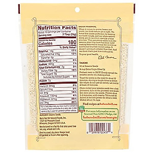 Bob's Red Mill White Hulled Sesame Seeds, Resealable Stan up Bag, 10 OZ