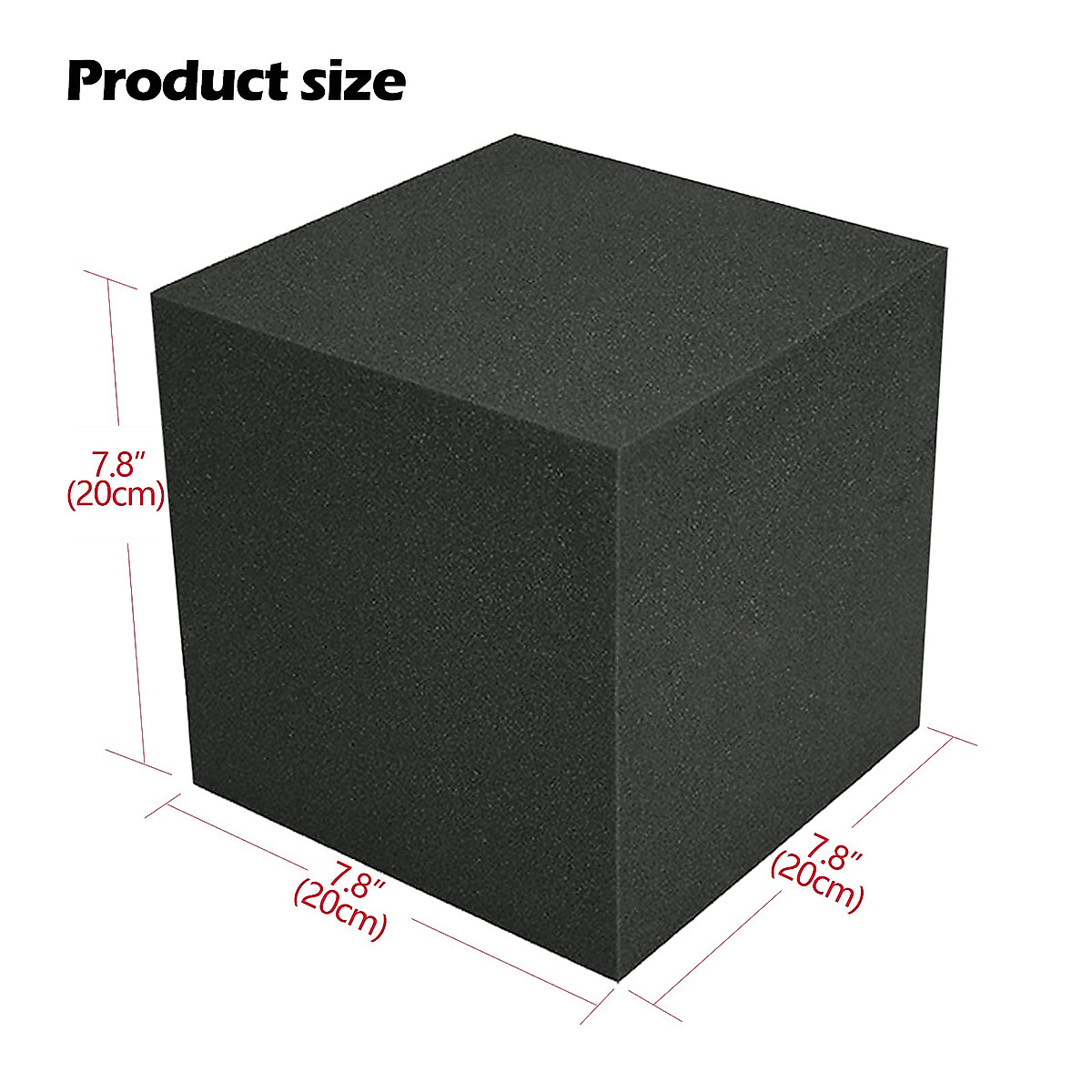 Bass Trap 7.8 x 7.8 x 7.8 Inchs, Bass Traps Acoustic Foam Corner, Acoustic Panels Sound Absorbing