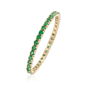 RS Pure by Ross-Simons 0.33 ct. t.w. Gemstone Eternity Band in 14kt Yellow Gold