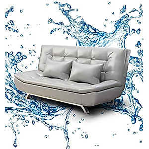 JHKZUDG Folding Convertible Sofa Bed,Leather Fabric Couch Bed, Large Storage Sofa Bed for Living Room,3 Inclining Positions Adjustable Sofa Bed,for Living Room Bedroom,Green