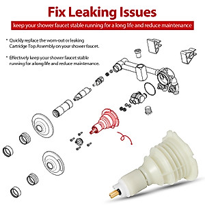 RP26755 Cartridge Top Assembly Sleeve Assembly for Delta Two-Handle Pressure Balance Shower Faucet 2300 Series for Temperature Control