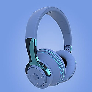 Lovskoo Bluetooth Headphones Over-Ear, Adjustable Wireless Headset with Mic, Noise Cancelling Headphones, Lightweight Head-Mounted Wireless Headphones with Deep Bass, Hi-Res Audio, Cool Stuff (Navy)