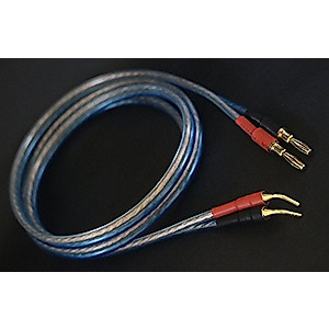 KK ZB-SB 1pair Set(4banana&4pin) HiFi OFC Speaker Wire, Banana Plug to Pin Type Plug, 1.5M(4.92ft)/3M(9.84ft)/5M(16ft)/7M(22.9ft), KK ZB-SB (1.5M(4.92ft))