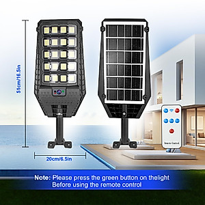 4 Pack Solar Motion Lights Outdoor, 1000LM 400 LED Parking Lot Lights Outdoor, IP65 Solar Street Lights Outdoor Waterproof, Wide Angle Solar Lights Outdoor Motion Sensor for Streets, Garages, Gardens