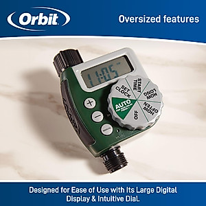 Orbit 62061Z Single-Outlet Hose Watering Timer, 1, Green