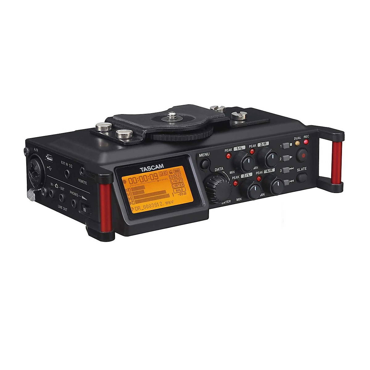 Tascam DR-70D 4-Track Portable Recorder Bundle with 64GB Memory Card and Card Reader (3 Items)