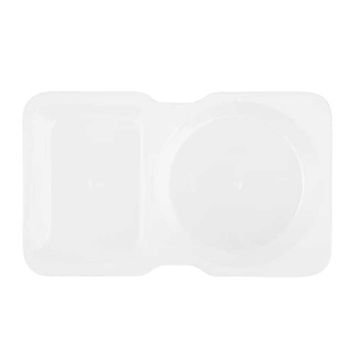 Restaurantware Futura 5 Ounce Snack Containers 100 Microwavable Sauce Containers - 2 Compartments Hinged Lid Clear Plastic Portion Cups For Condiments Or Dips