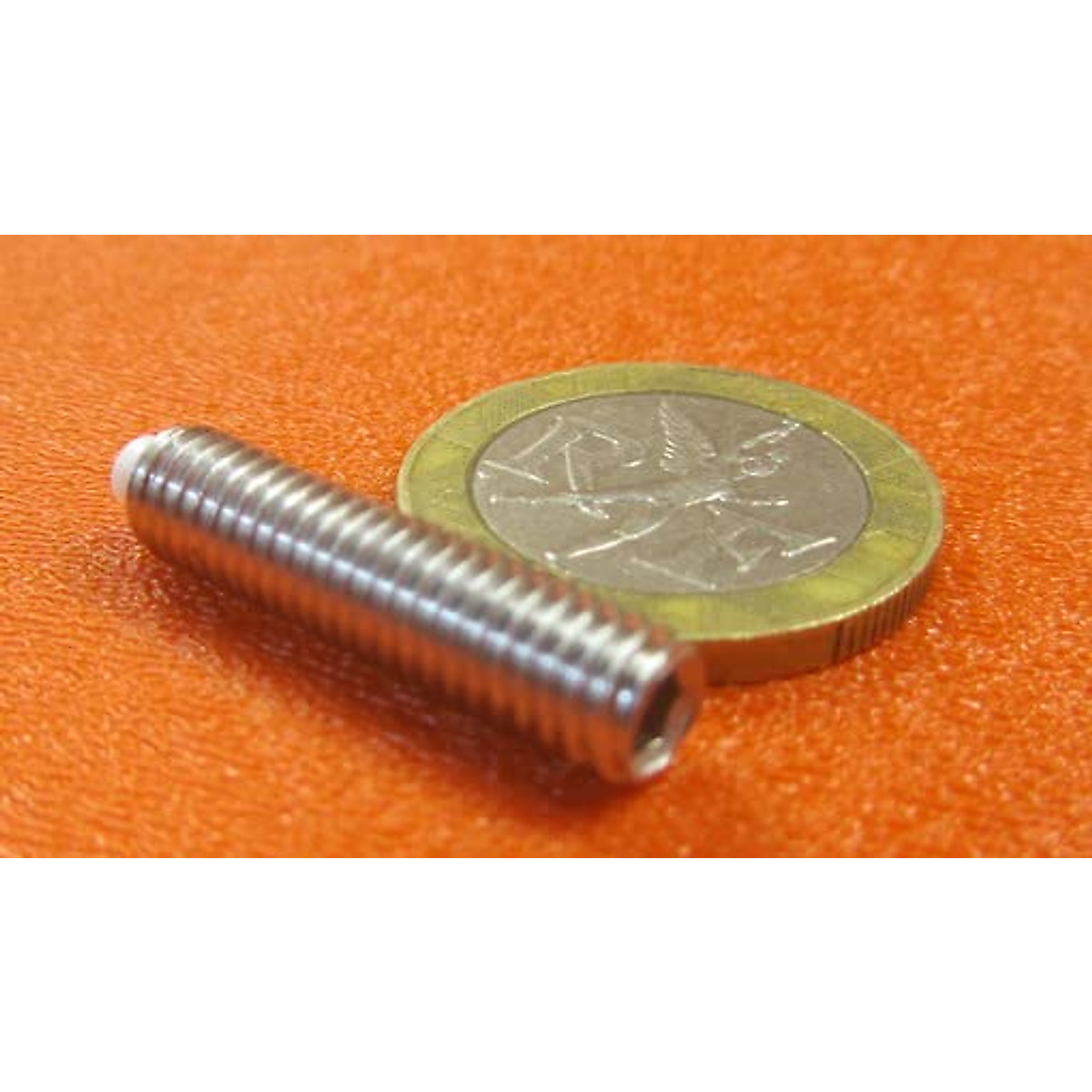 18-8 Stainless Steel Nylon Tip Set Screw M6 × 1 mm x 25 mm Thread Length 5 pcs