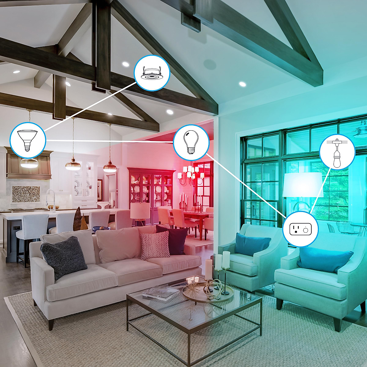 Feit Electric Smart Light Bulbs with RGB Color Changing and Tunable White, 2.4Ghz WiFi Light Bulbs, No Hub Needed, Works with Alexa and Google, Dimmable 60 Watt = LED 9W, OM60/RGBW/CA/AG/3, 3 Pack