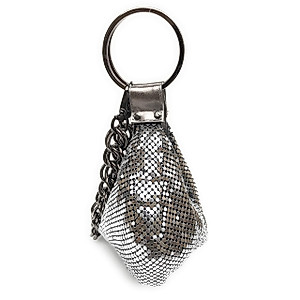 Multiways clutch metal mesh hobo bag evening purse for Cocktail Party Prom Wedding Banquet (Gun Metal)
