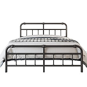 Artimorany California King Bed Frame with Headboard and Footboard,14 inch High, 3500 Pounds Heavy Duty Mattress Platform No Box Spring Needed, Easy to Assemble, Noise Free(Black)