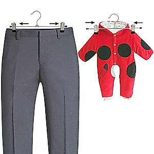 Pants Hangers 30Pcs Pant Hangers with Clips Skirt Hangers Clip Hangers Metal Hangers for Pants Slack Hangers