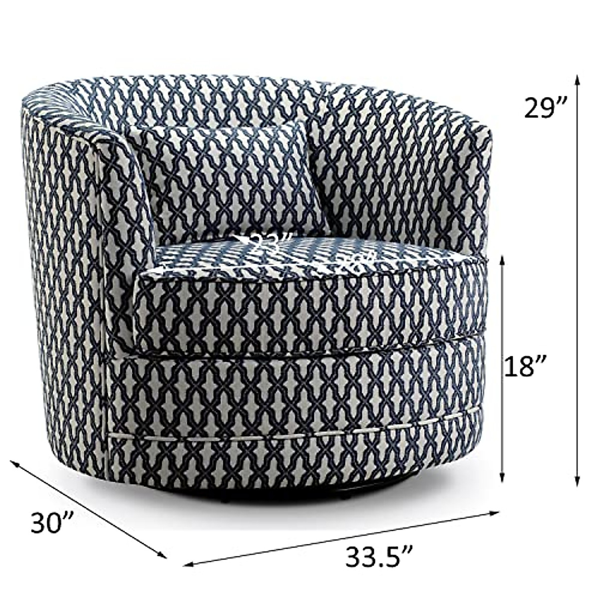 Rosevera Swivel Accent Chairs for Living Room Furniture Swivel Chairs for Bedroom Swivel Barrel Chair Small Swivel Accent Chair Modern Swivel Chair Accent Chairs for Apartment, Studio