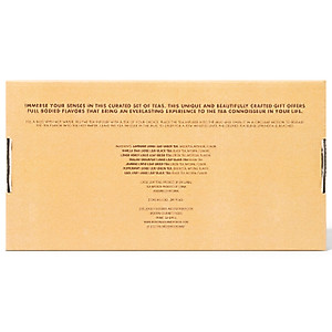 Thoughtfully Gourmet, Tea Therapy Infusion Gift Set, 7 Unique Flavors and Reusable Copper Ball Infuser, Loose Leaf Tea Set Flavors Include Peppermint, Jasmine, Vanilla Chai and More, Set of 7