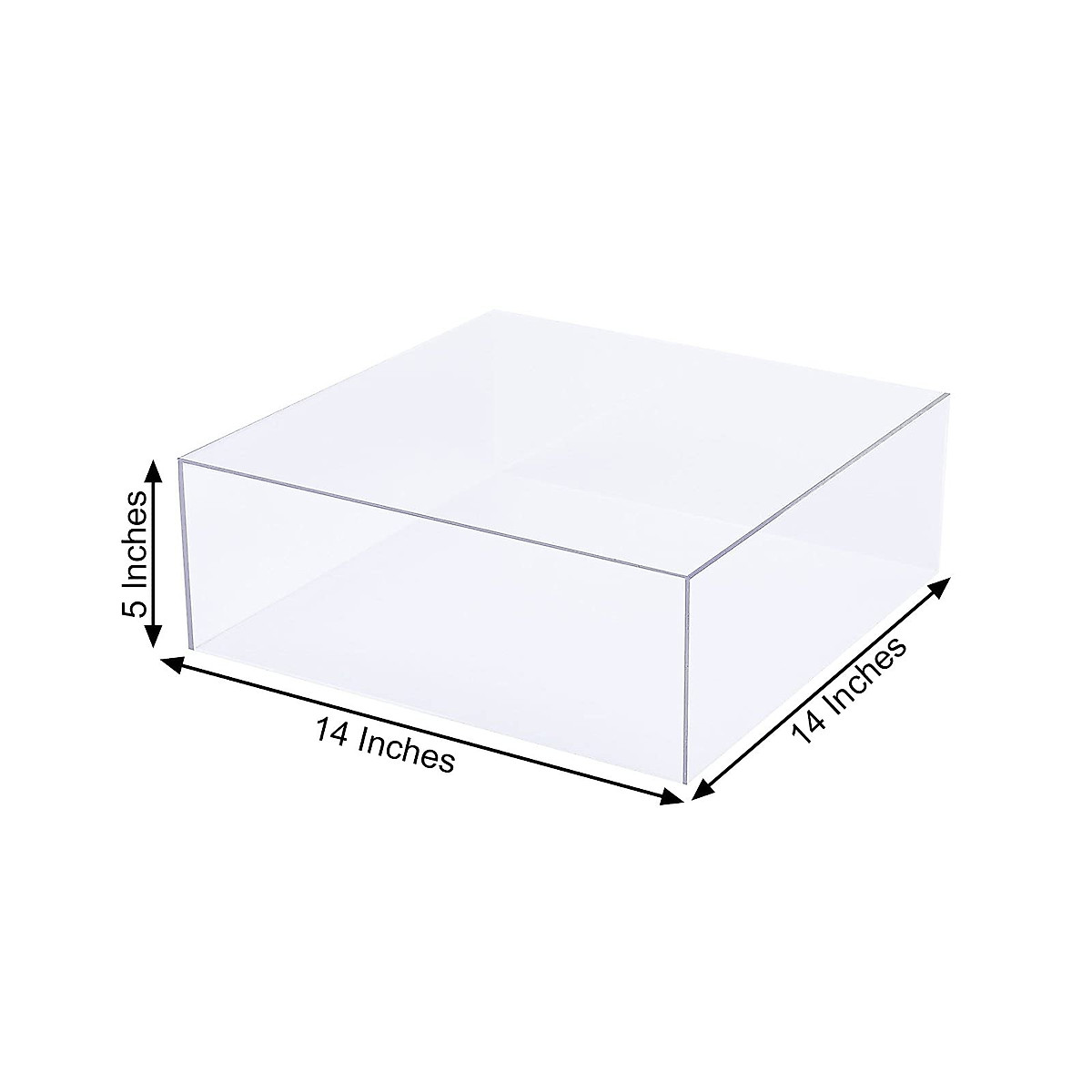 Balsa Circle 14-Inch Clear Acrylic Display Box Cake Stand Centerpiece Pedestal Riser Party Wedding Decorations Supplies