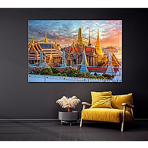 Temple of the Emerald Buddha Bangkok Thailand Canvas Print 1 Panel / 36x24 inches