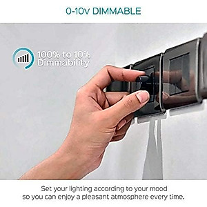 LED ENERGY PLUS 2X4 LED Flat Panel Light with Emergency Battery Backup, 50W 3000K/4000K/5000K, 0-10V Dimmable, 6500 Lumens, LED Drop Ceiling Lights, 100-277V, DLC UL Listed(2Pack)