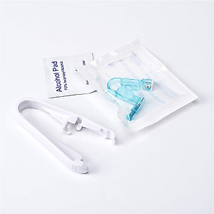 Lishae Ear Piercing Kit, 8 Pcs 4mm Disposable Self Ear Pericings Kit with Ear Studs and 1Pcs Piercing Gun Aid Pierce Kit Tool