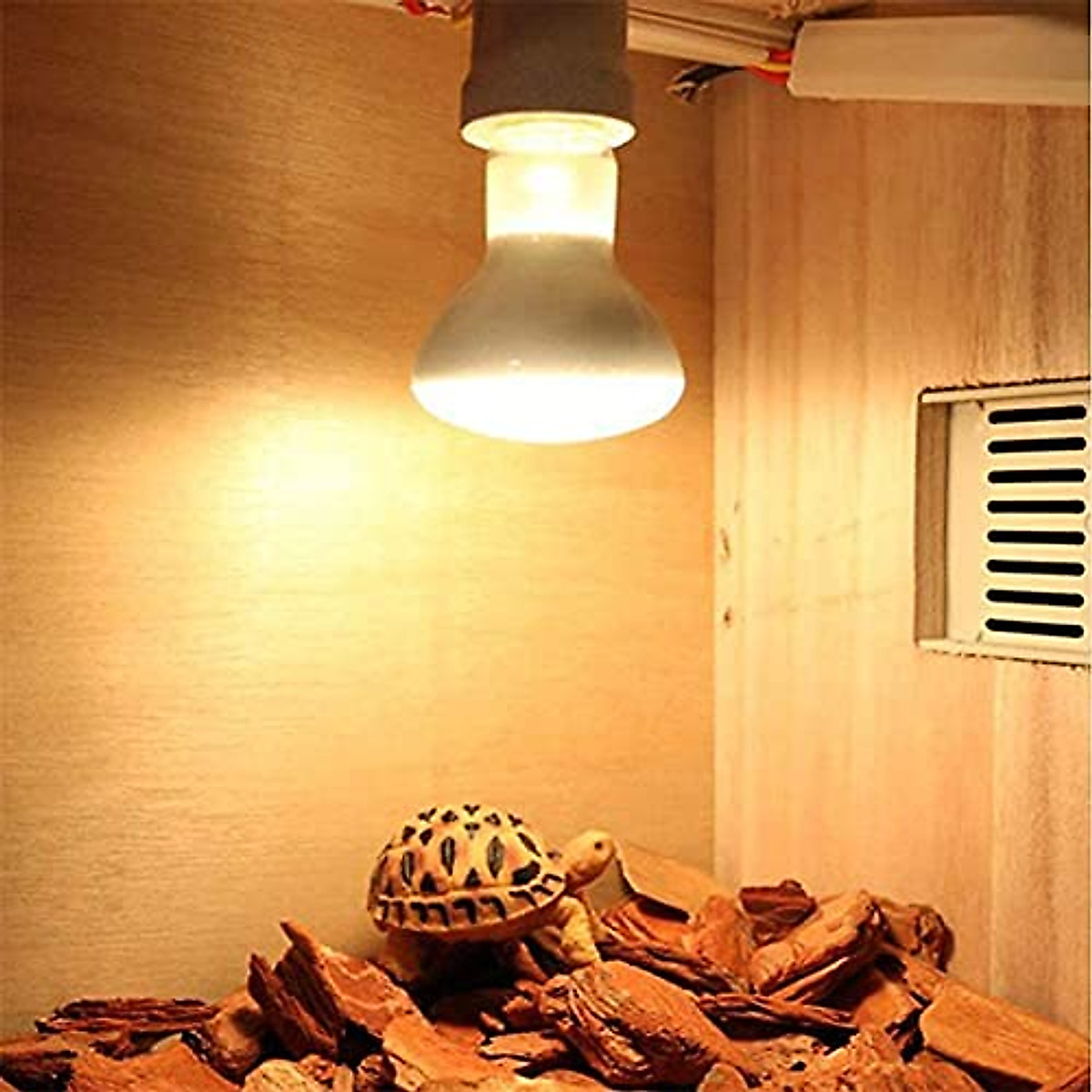 Qixivcom 2-Packs 75W Reptile Heat Lamp Basking Bulb E26 110V UVA Basking Spot Daylight Heat Lamp Glass Heating Lamp Reptile Heater for Bearded Dargon Turtle Aquarium Aquatic Lizard Chicken Coop