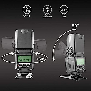 Meike MK430 TTL Flash Speedlite Compatible with Nikon D7100 D5300 D5200 D3500 D3100 D600 D800 D3200 D90 D80 D300 D7500 D780,etc