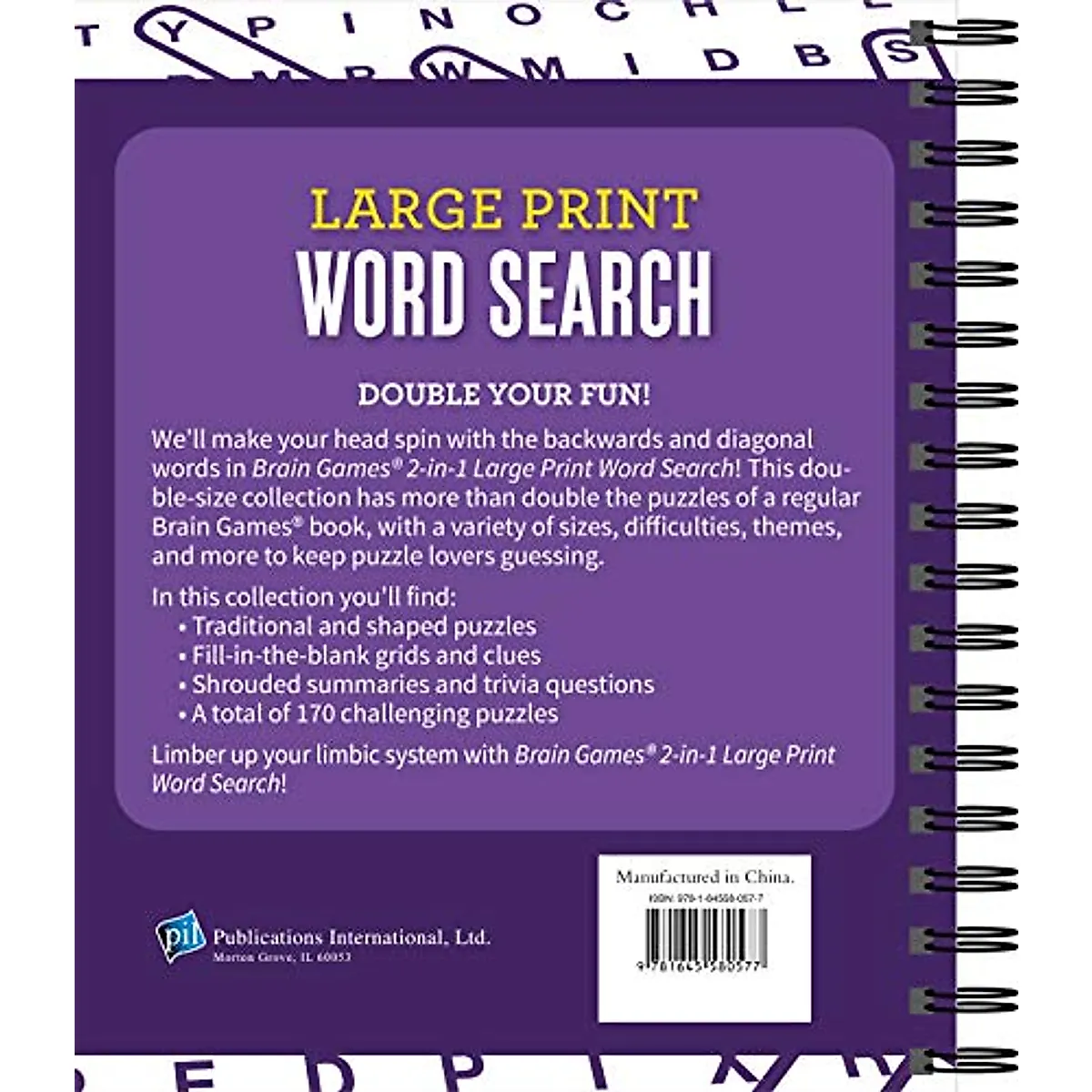 Brain Games 2-in-1 - Large Print Word Search: Rest Your Eyes. Challenge Your Brain.