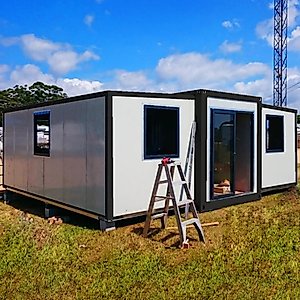 Extended Foldable Prefab Container Homes/40ft Folding Living Container/Expandable Cabin Foldable Container House