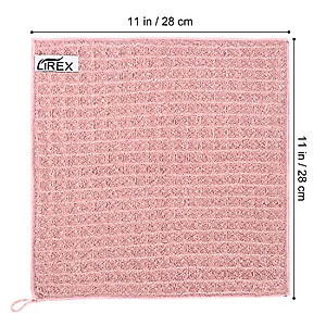 Lirex Kitchen Dishcloths Set (6 Pack), 11 x 11 inch Soft Dish Cloths Quick Absorbent Waffle Weave Fast Drying Dish Towels 85% Polyester 15% Nylon Dish Rag Kitchen Cloth for Washing Dishes