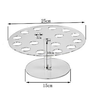 HMROVOOM Ice Cream Cone Holder,16 Holes Ice Cream Cone Holder Stand,Cotton Candy Cones Holder,Acrylic Cone Holder,Cone Holder Stand,Acrylic Ice Cream Cone Stand Holder
