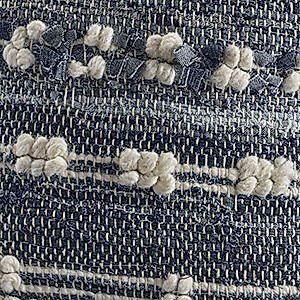 Christopher Knight Home Clara Wool and Denim Pillows, 2-Pcs Set, Blue / White