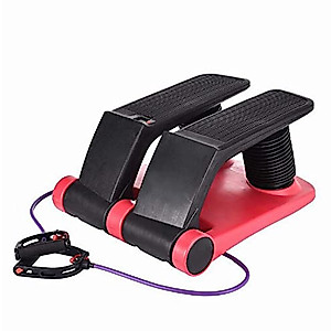 E-Found Stepper Climber Fitness Machine, Air Stair Climber Stepper Machine, Cardio Training Step Climber Machine Adjustable Fitness Exercise Machine Resistance Bands, Comfortable Foot Pedals