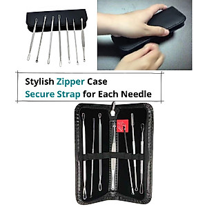 SAVBIN 7-Piece Blackhead/Comedone/Pimple Extraction Kit for Nose Face etc